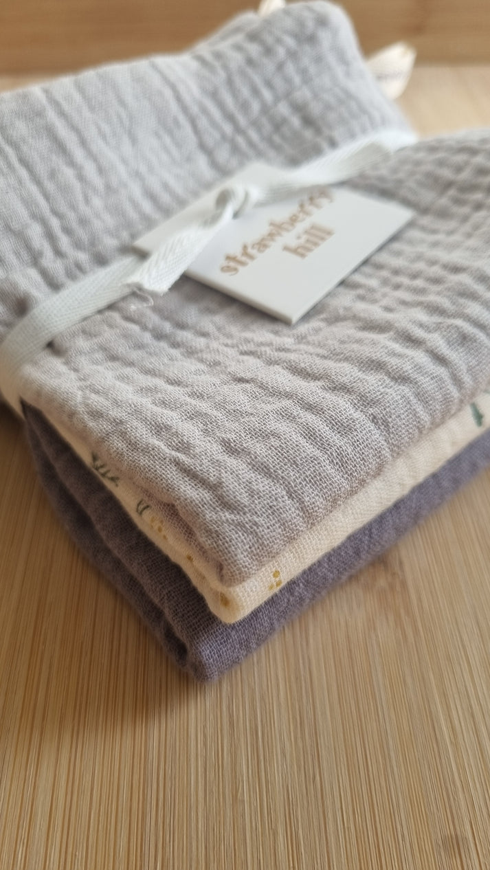 Chalky Blue Face cloth 3 Pack – Strawberry Hill